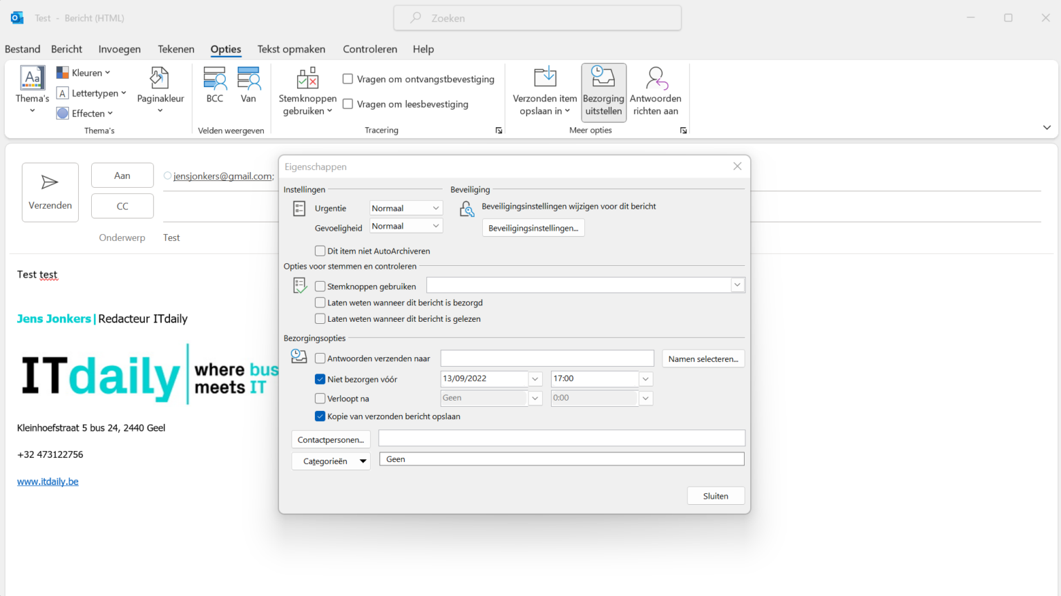 Hoe kan je e-mails inplannen in Outlook en Gmail? - ITdaily.